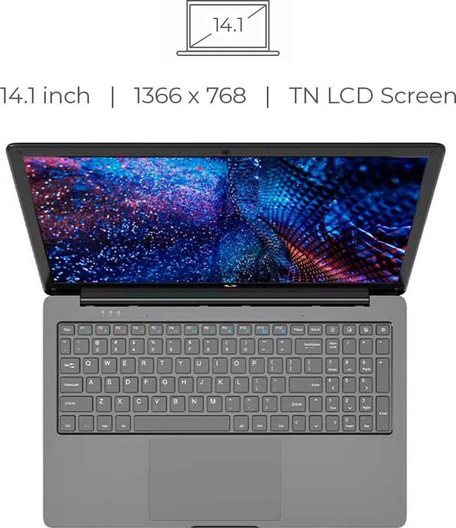 Netbook Pro 14.1" Windows 10 Pro Intel Celeron Gemini Lake N4020 RAM 4 ...