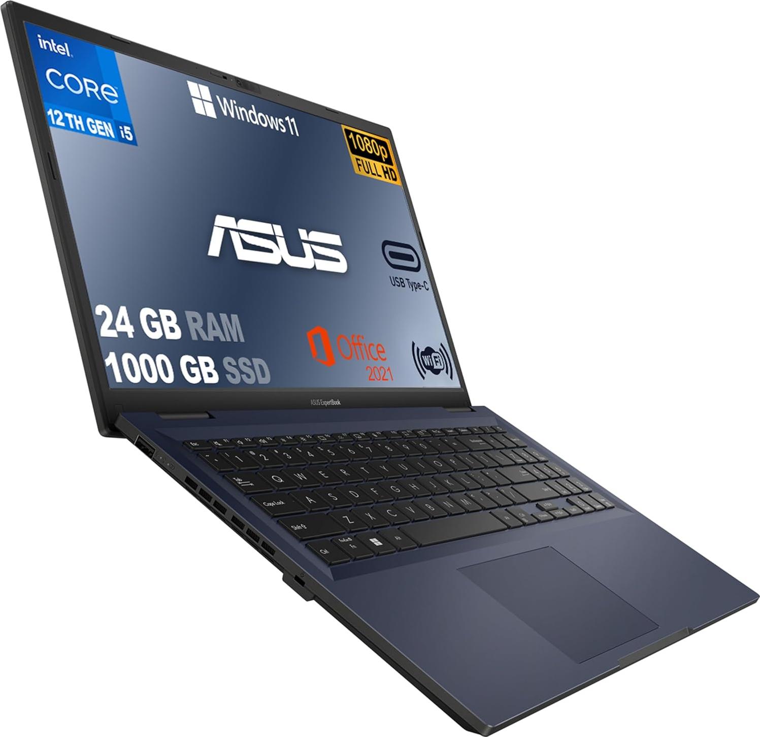 ASUS processeur Intel i5 de 12 Th 10 cœurs, RAM 24 Go, SSD M.2 Nvme 1 ...