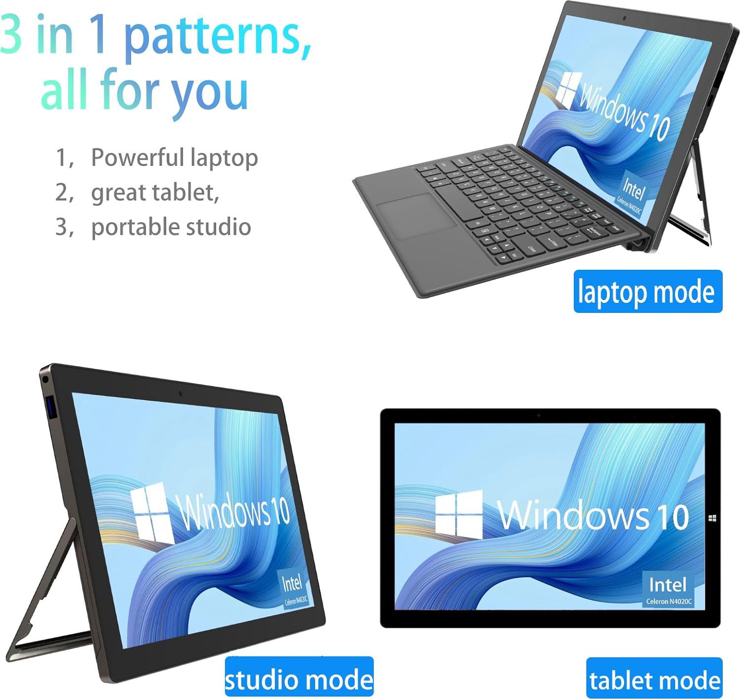 SZTPS Tablette Windows avec Clavier, Tablette Windows 11 Intel J4125 ...